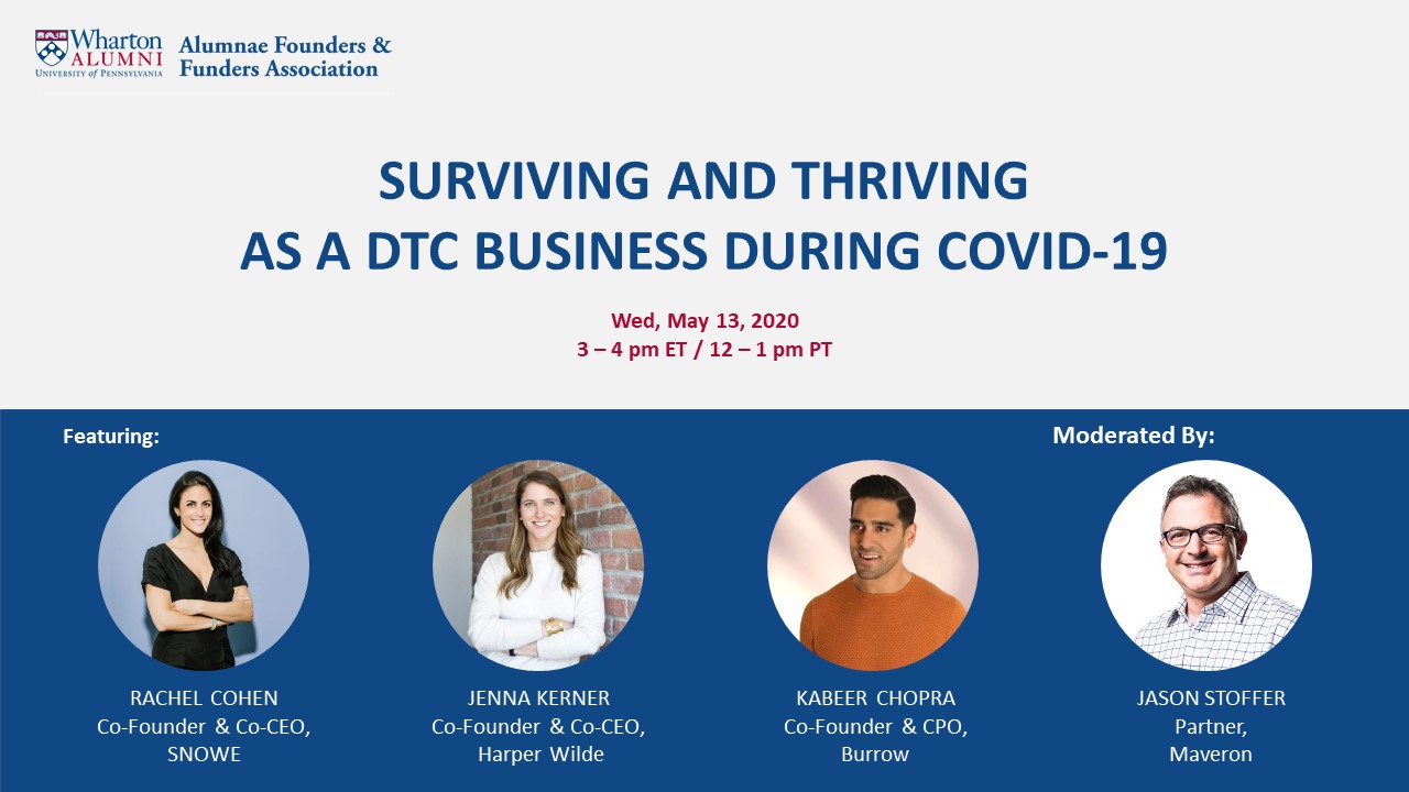 SURVIVING AND THRIVING AS A DTC BUSINESS DURING COVID-19 — May 13, 2020 ...