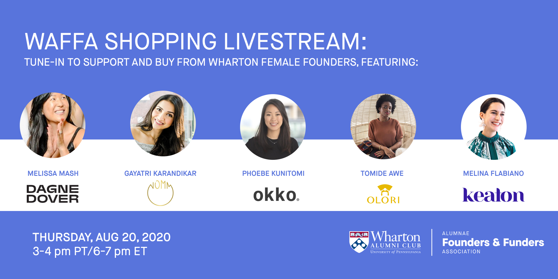 WAFFA SHOPPING LIVESTREAM – BUY & SUPPORT FEMALE-FOUNDED BRANDS ...