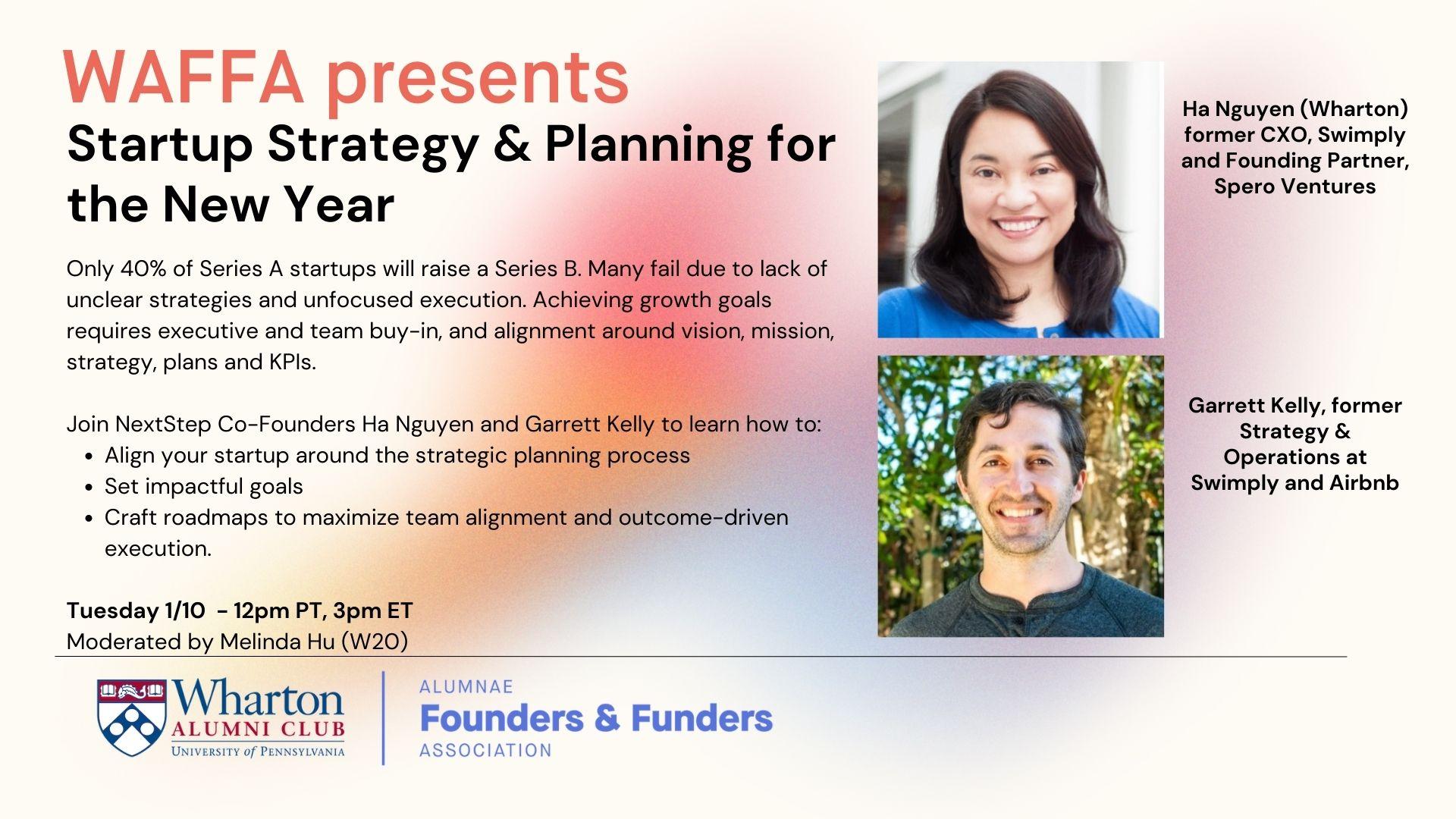 Startup Strategy & Planning for the New Year – WAFFA